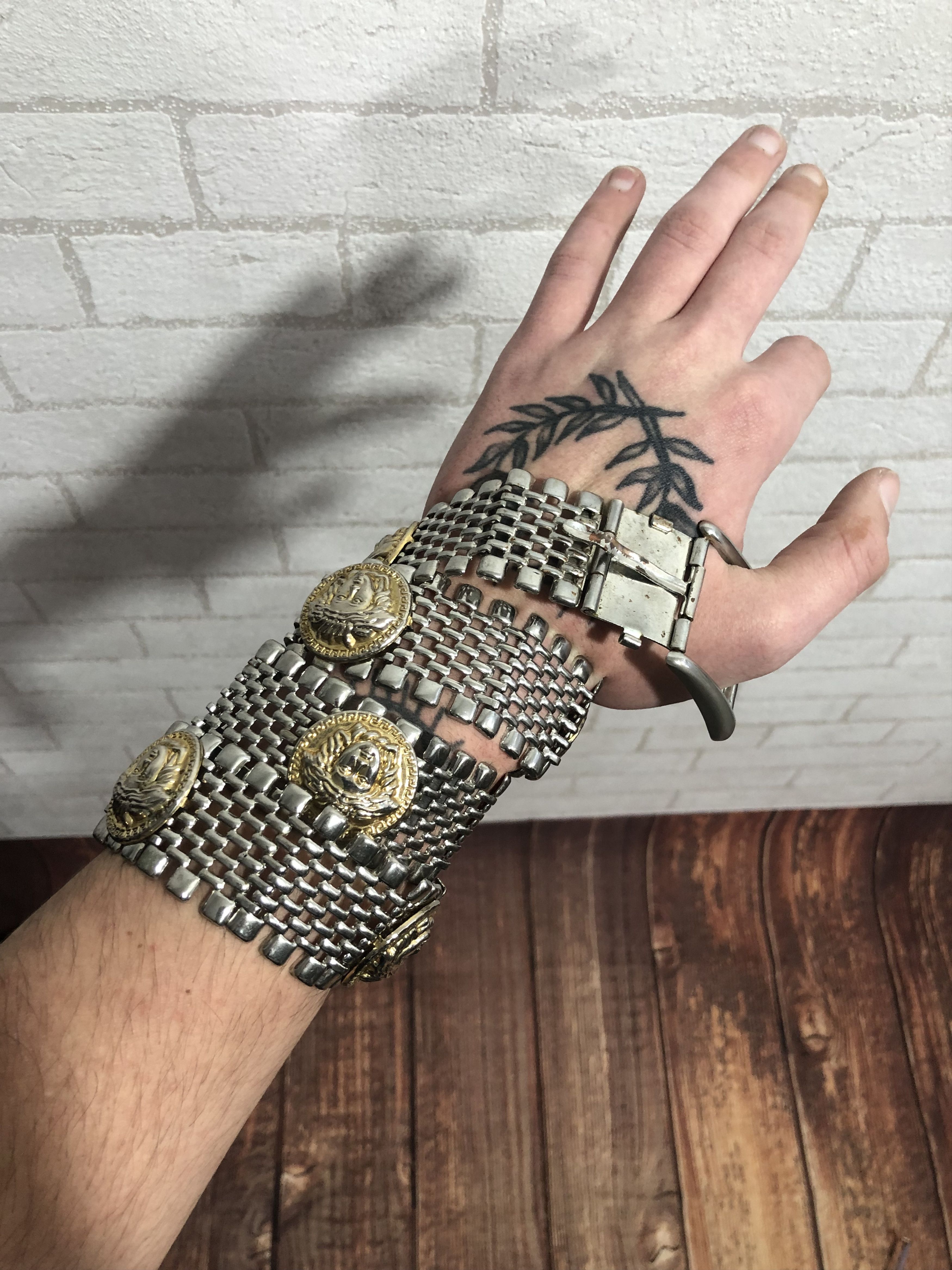 Archival Clothing × Versace 1990s MEDUSA LOGO VERSACE LEATHER BELT RARE ...