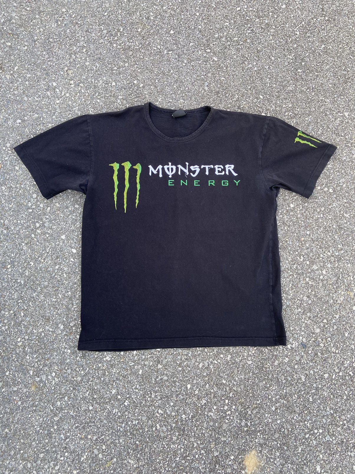 Vintage Monster Energy vintage black boxy tees 90s logo racing | Grailed