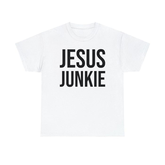 Vintage Funny “JESUS JUNKIE” T-shirt..HANDMADE | Grailed