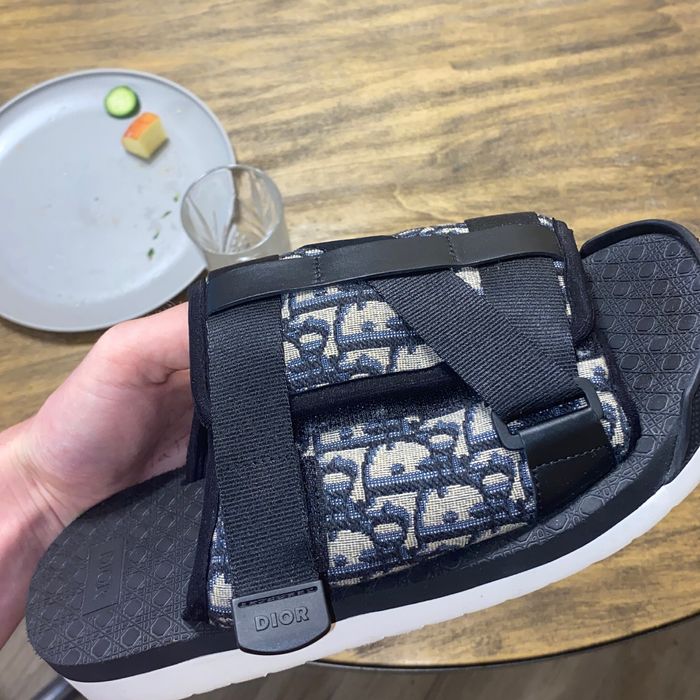 Dior Dior Alpha Sandals Oblique Jacquard Slides | Grailed