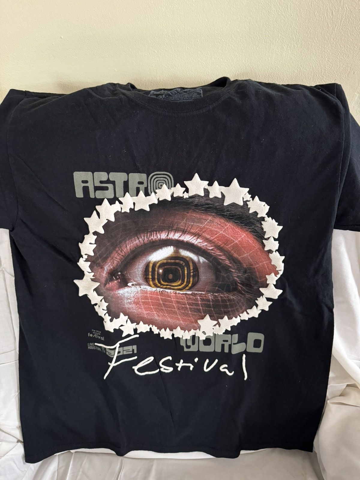 Travis Scott ASTROWORLD FESTIVAL 2021 EYE T SHIRT | Grailed