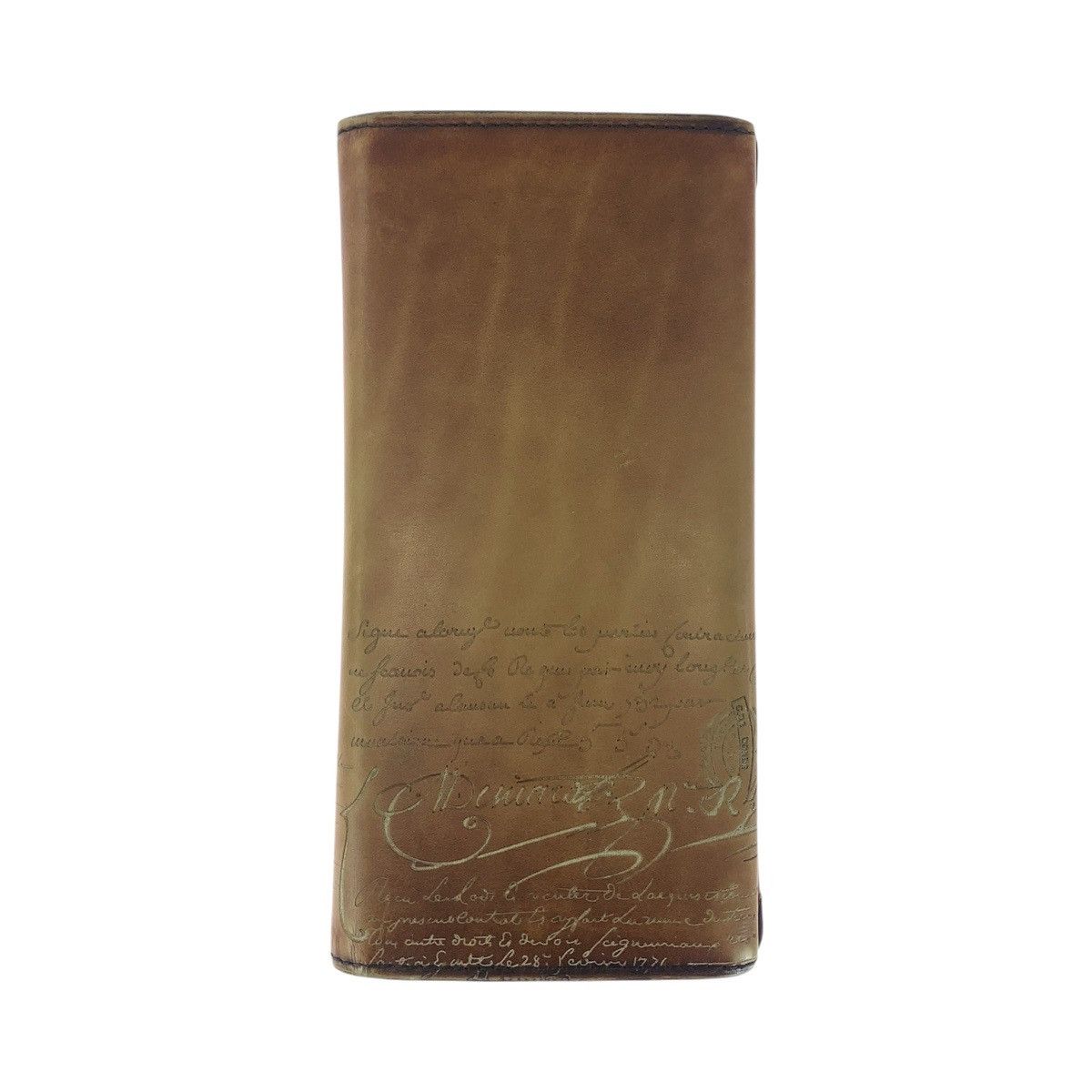 Berluti Berluti Berluti Leather Calligraphy Script Long Wallet Leather ...