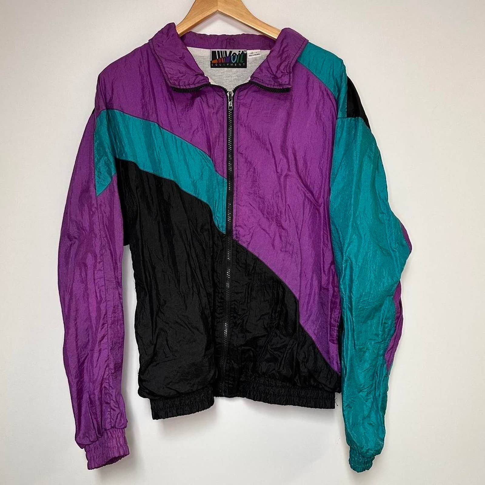 Vintage Vintage Multicolor Windbreaker Jacket Purple Green | Grailed