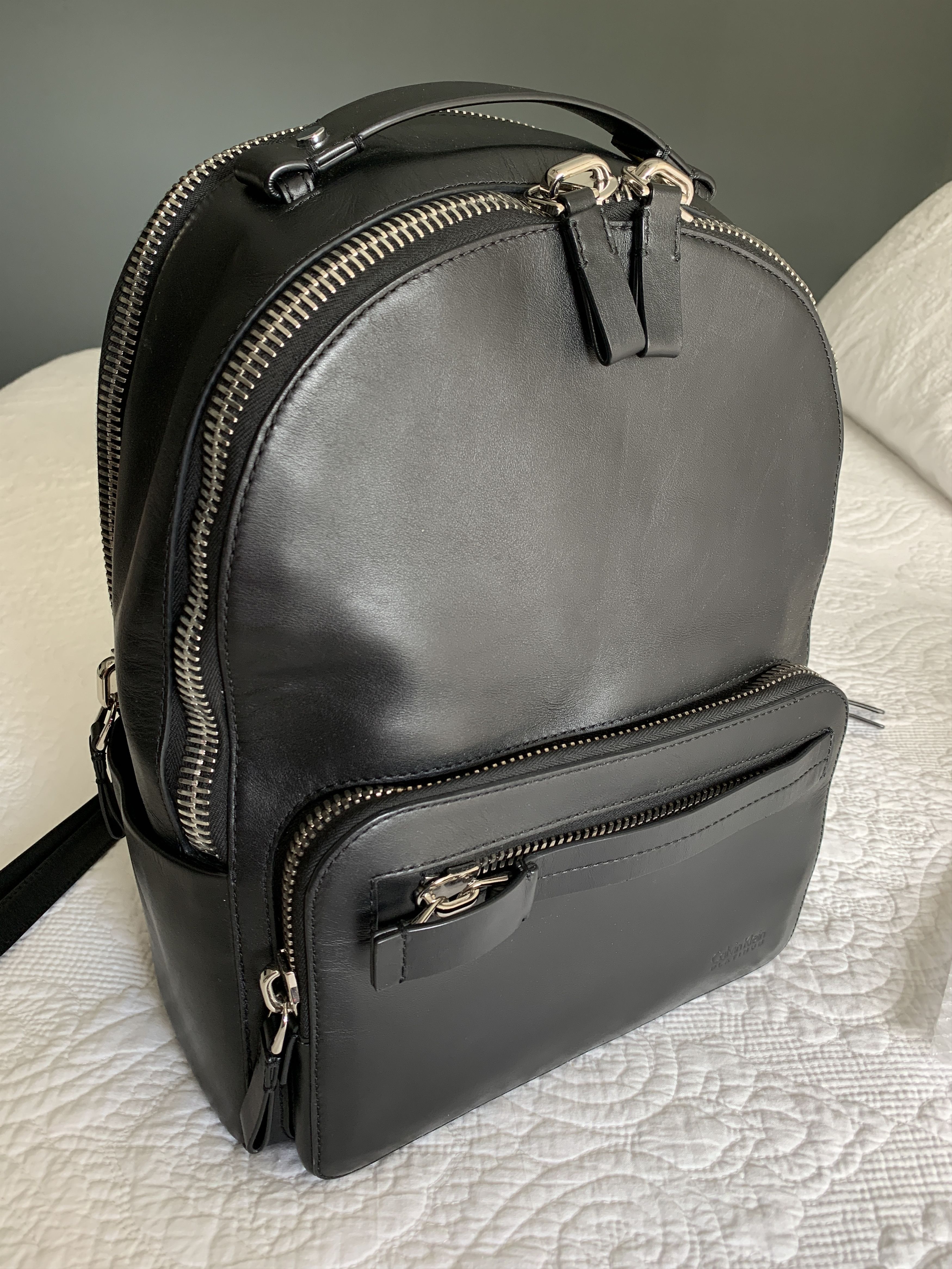 Calvin Klein Calvin Klein Platinum - Leather backpack | Grailed