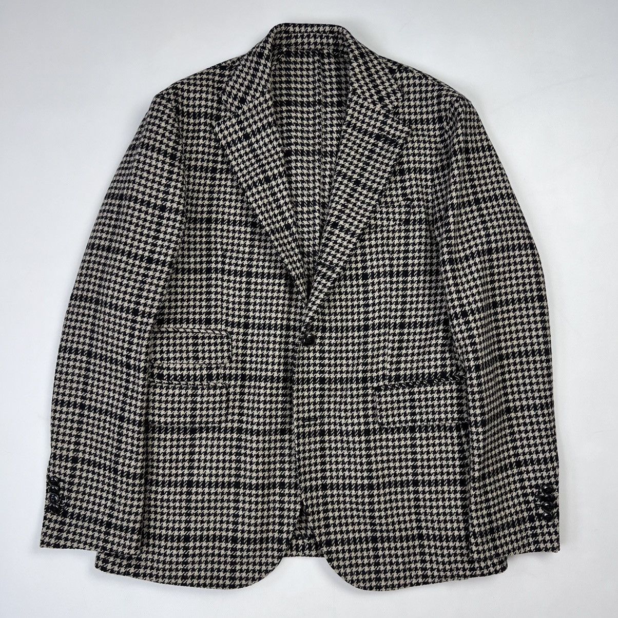 Designer × Heritage Man 1924 houndstooth wool Kennedy blazer jacket ...