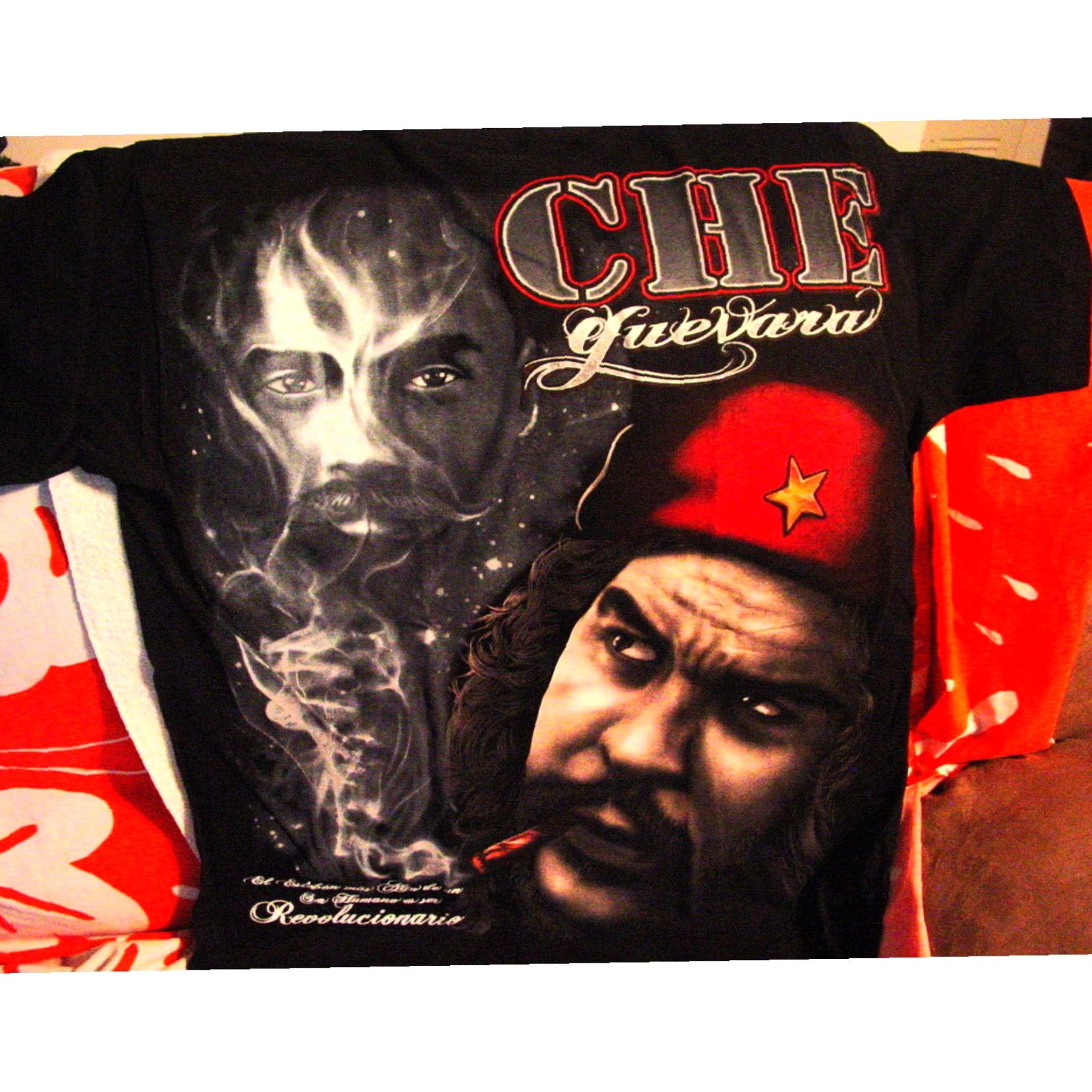 Vintage Che Guevara Mens Black Cotton Revolutionary T Shirt Extra Large ...