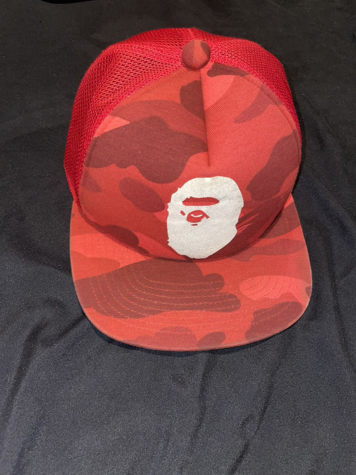 Bape Color Camo Ape Head Mesh Cap | Grailed