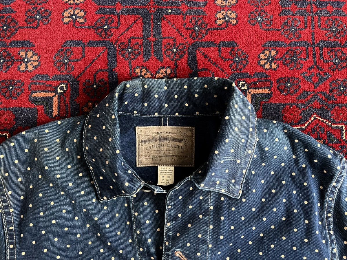 RRL Ralph Lauren RRL Indigo Polka Dot Railroad Jacket, Shacket | Grailed