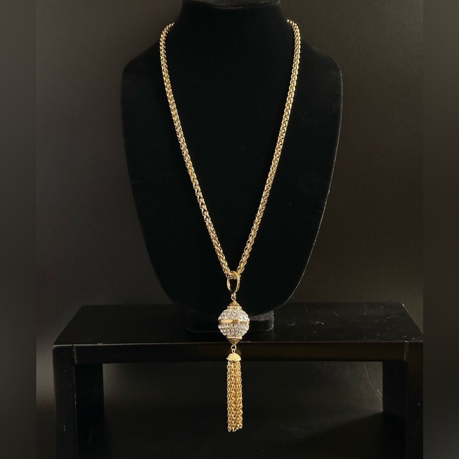 Brand Vintage 90’s Gold Chain With Spinning Tasseled Crystal Ball | Grailed