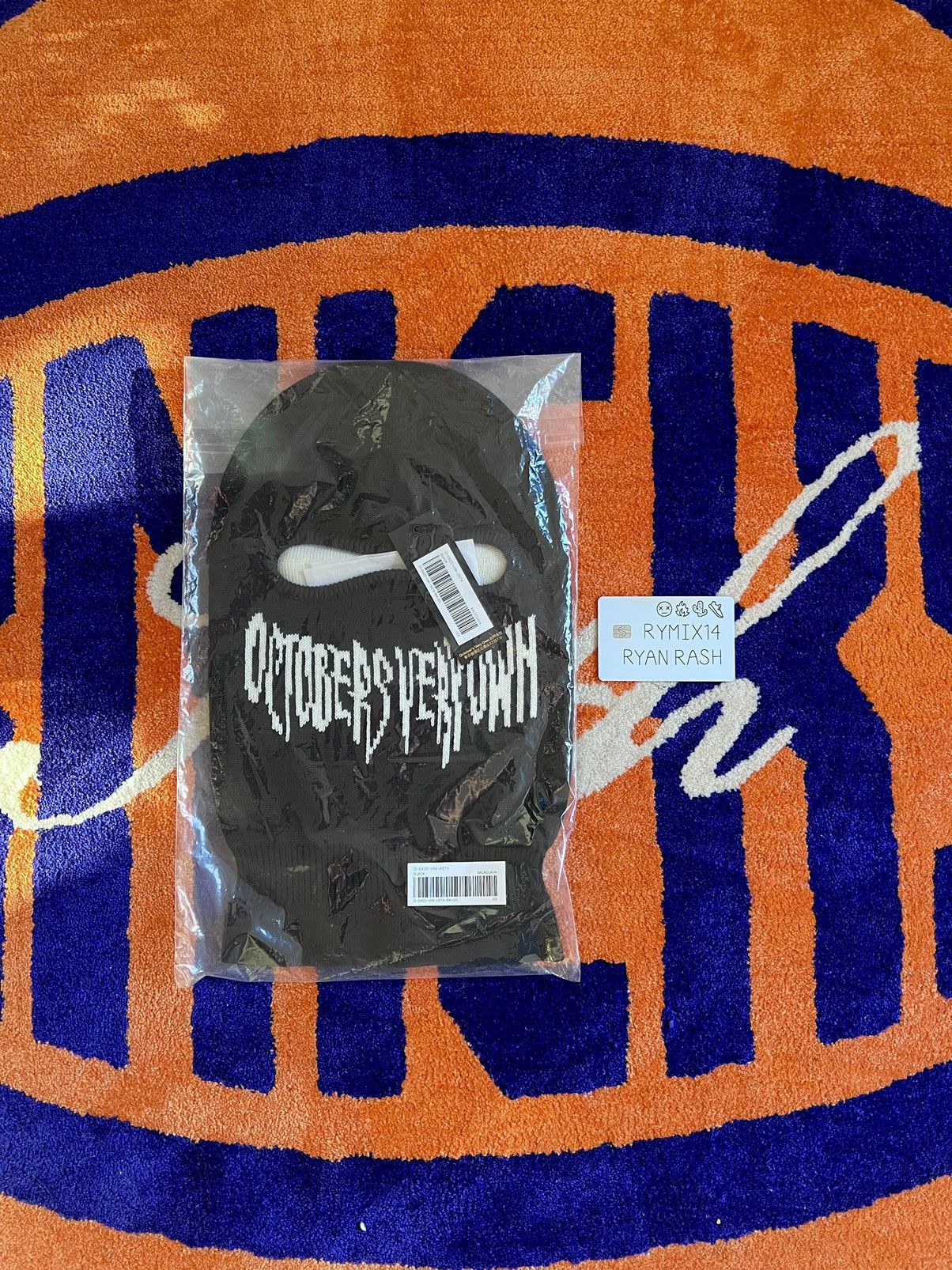 Octobers Very Own OVO Knitted Ski Mask Balaclava Shiesty Black White ...