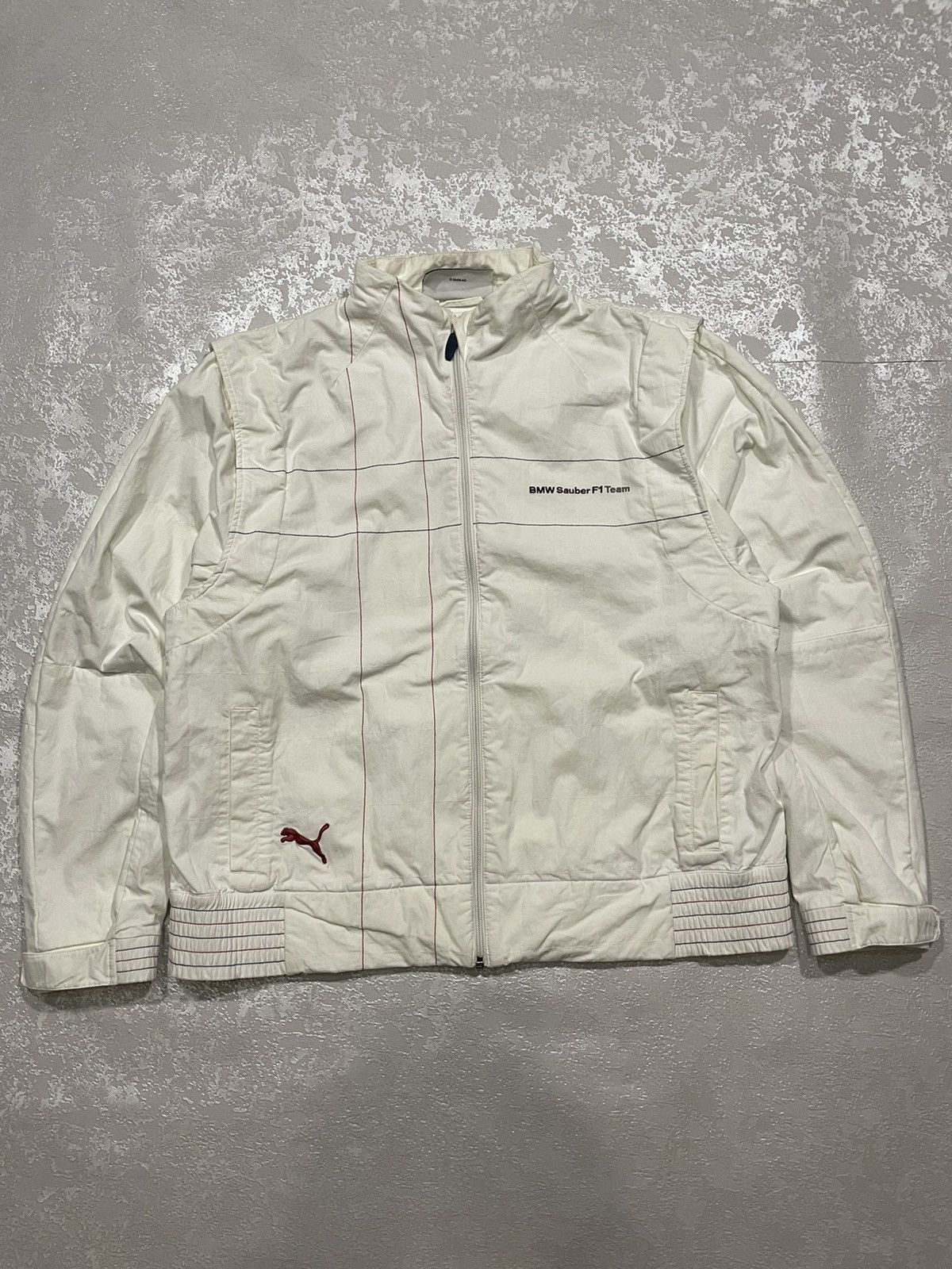 BMW × Puma BMW SAUBER F1 TEAM RACING JACKET WHITE MEN'S | Grailed