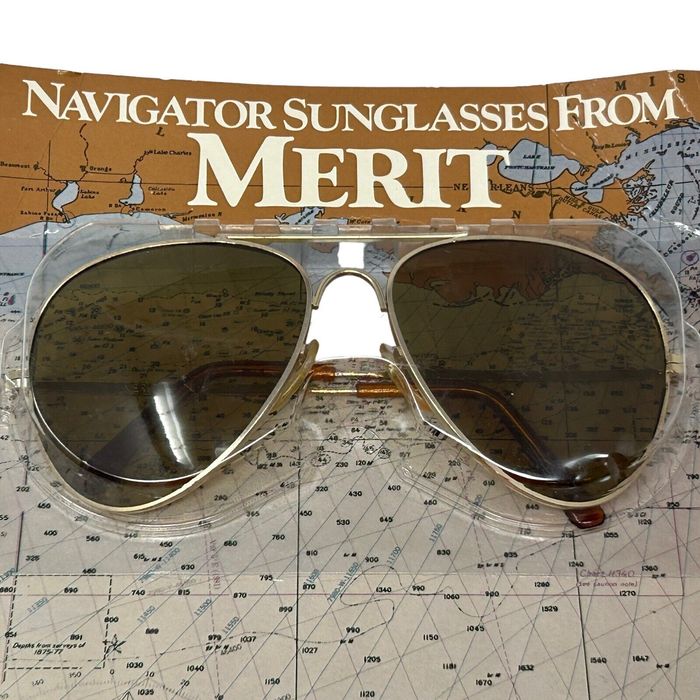Vintage Merit Cigarettes Navigator Aviator Sunglasses Vintage 80s | Grailed