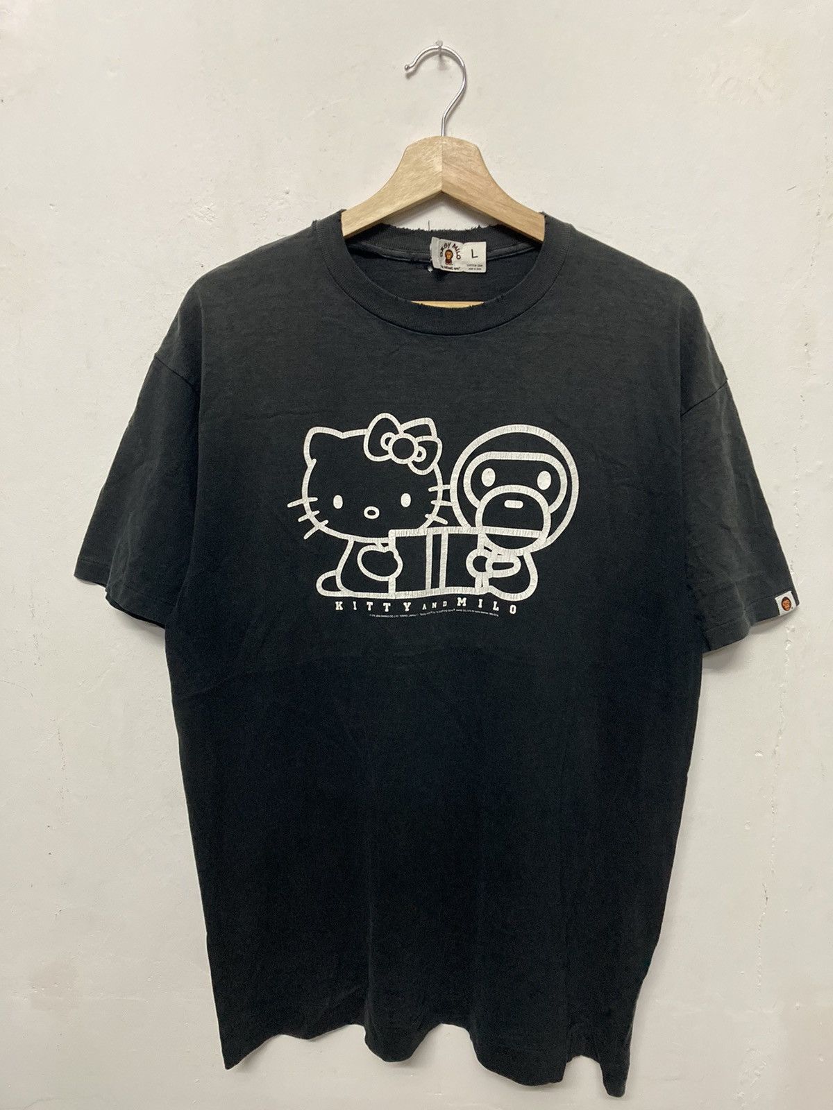 Bape × Vintage Baby Milo x Hello Kitty Tee | Grailed