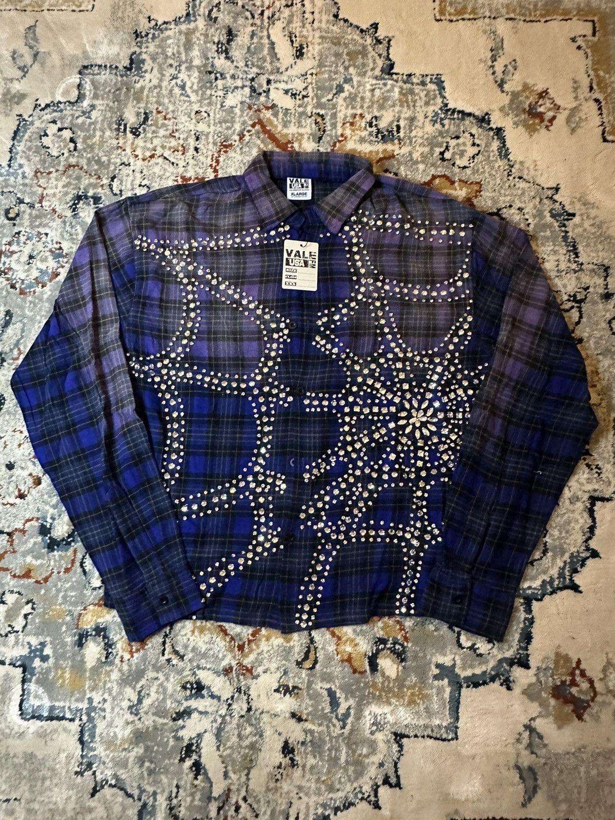 Vale Vale Forever Blue Inferno Flannel (Diamond) | Grailed