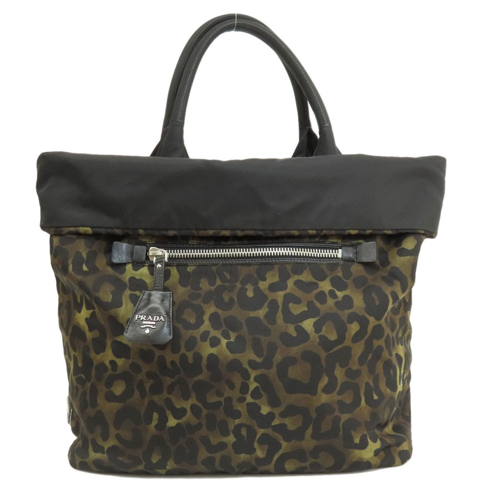 Prada PRADA BR4521 Leopard print reversible tote bag in nylon material ...