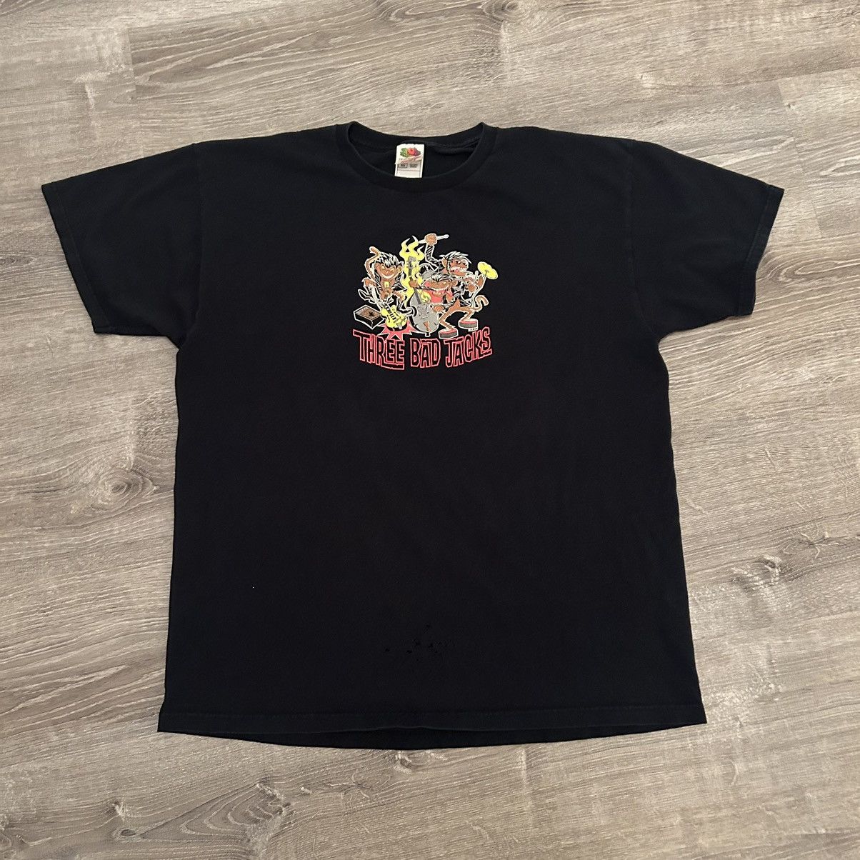 Band Tees × Vintage Black Vintage Y2K Three Bad Jacks Band Punk Skate ...