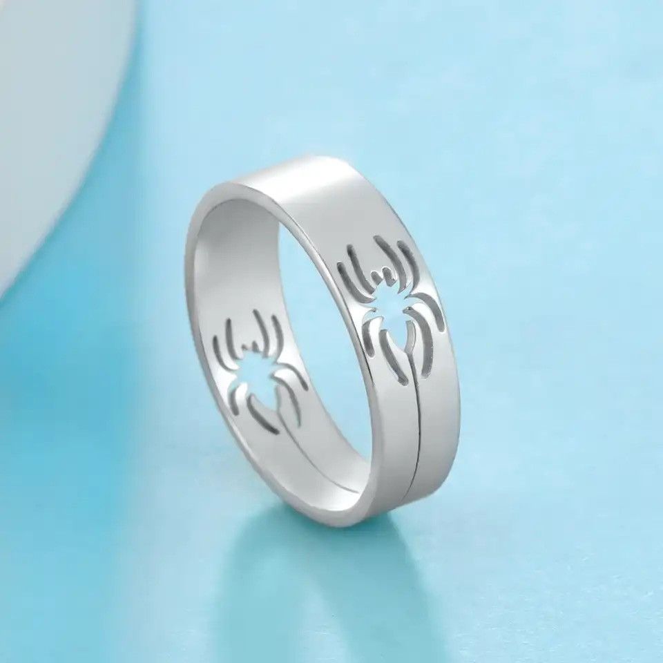 Anime Silver Skyrim Stainless Steel Spider Ring for Men Women | Grailed