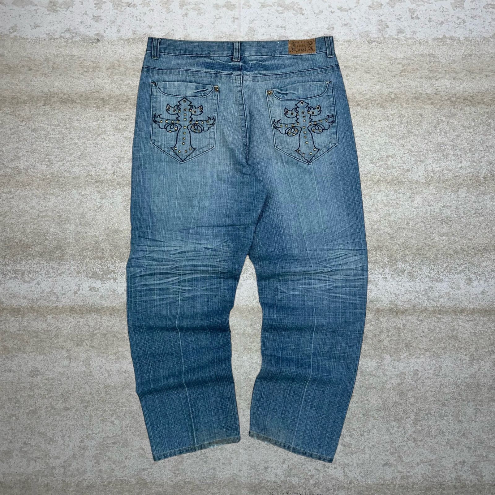 Vintage Crazy Vintage Y2K Fusai Skater Jeans Baggy Wide Medium Wash ...