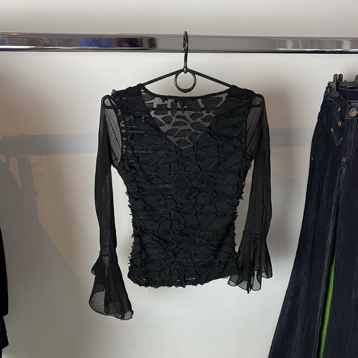 Archival Clothing Y2K Black Mesh Freaky Top - S | Grailed