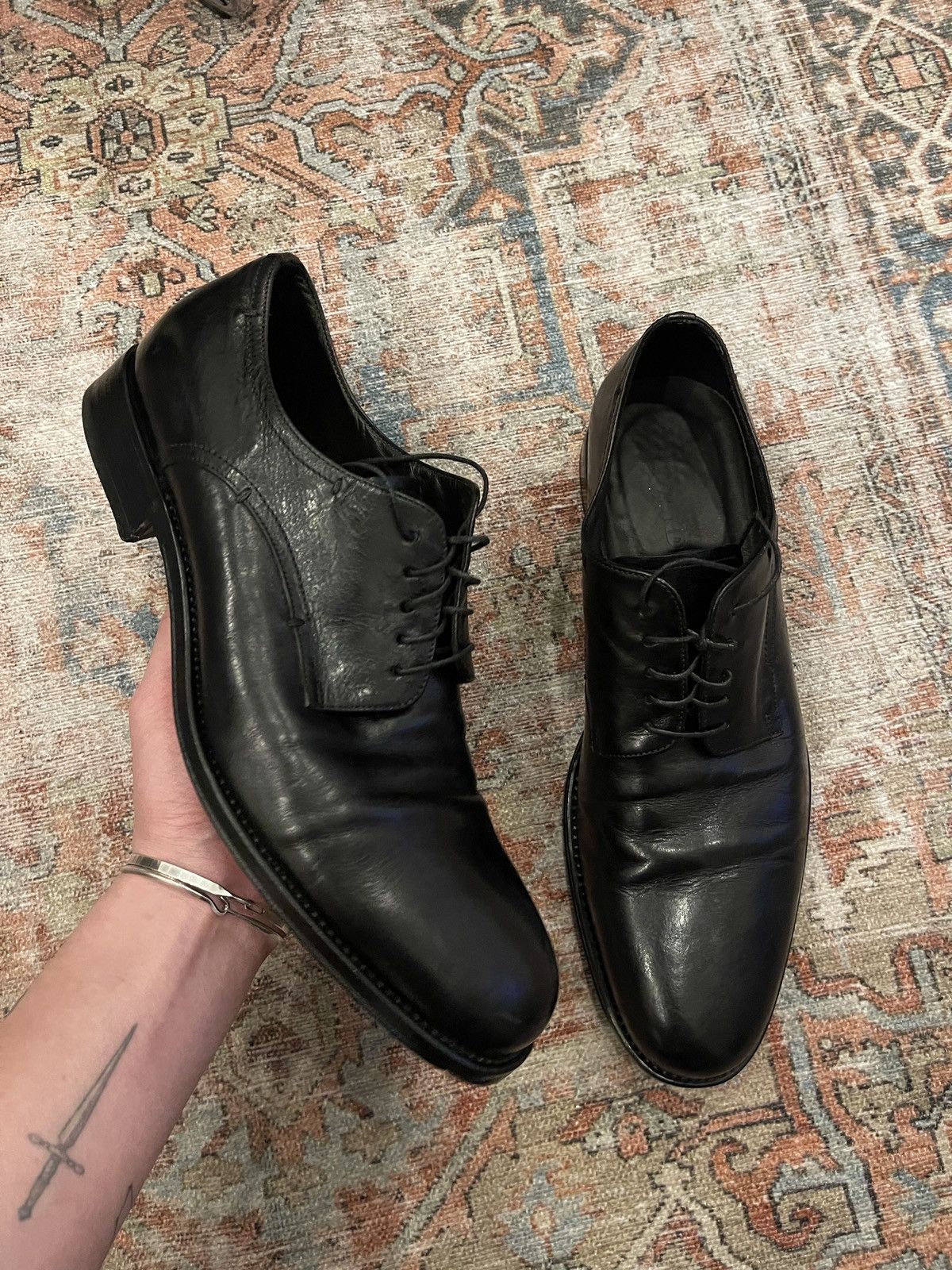 Jil Sander × Raf Simons Rare Raf Simons Era Napa Calfskin Classic Derby ...