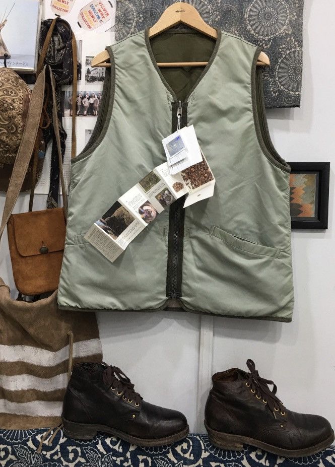 Visvim Visvim IRIS LINER VEST 20SS Mud Dyed Double Striped Vest | Grailed