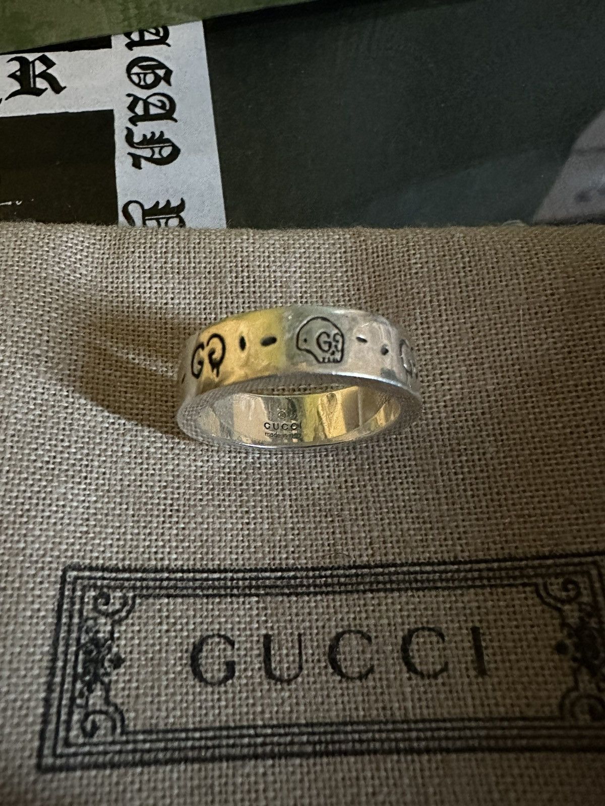 Designer × Gucci Gucci ghost skull ring | Grailed