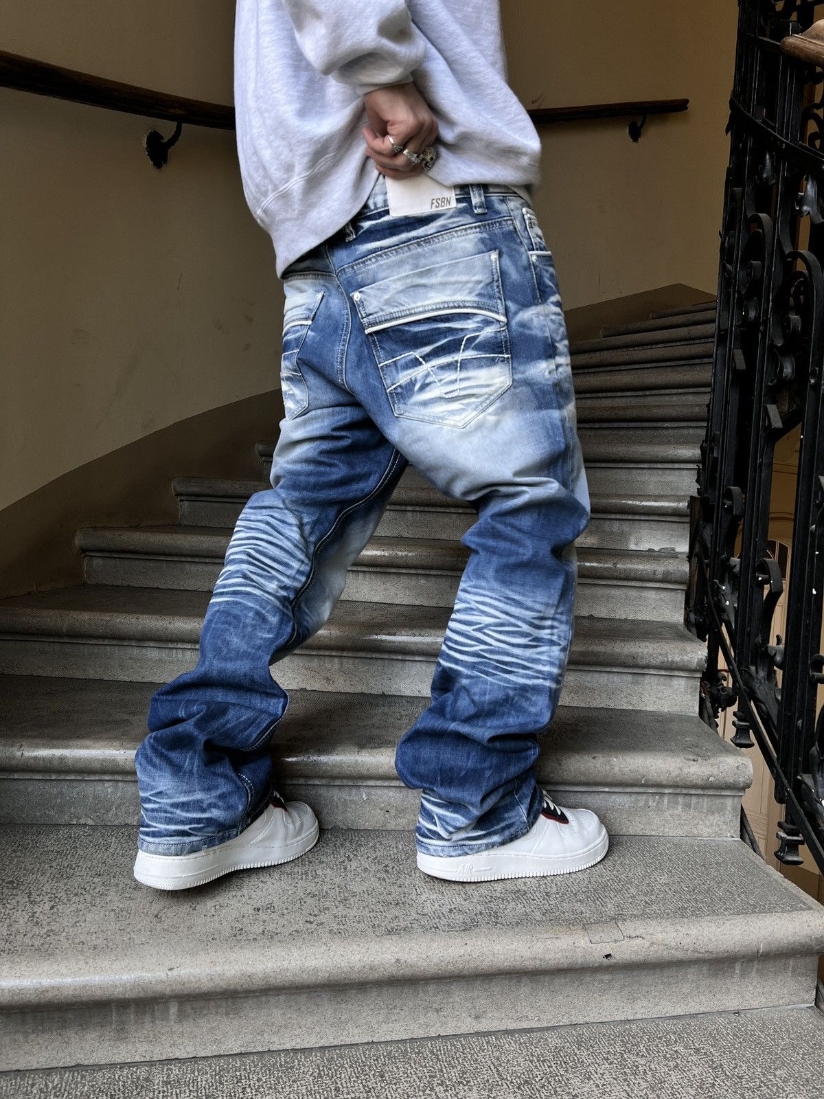 Vintage Crazy washed denim Fishbone VTG 2000s rare jeans pants y2k ...