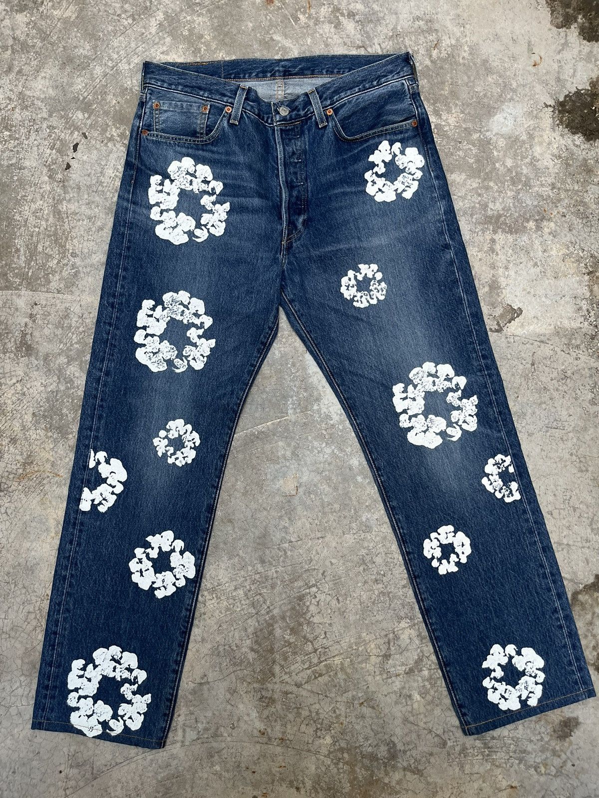 Levi's Vintage Clothing Denim Tears 501 Cotton Wreath Jeans | Grailed