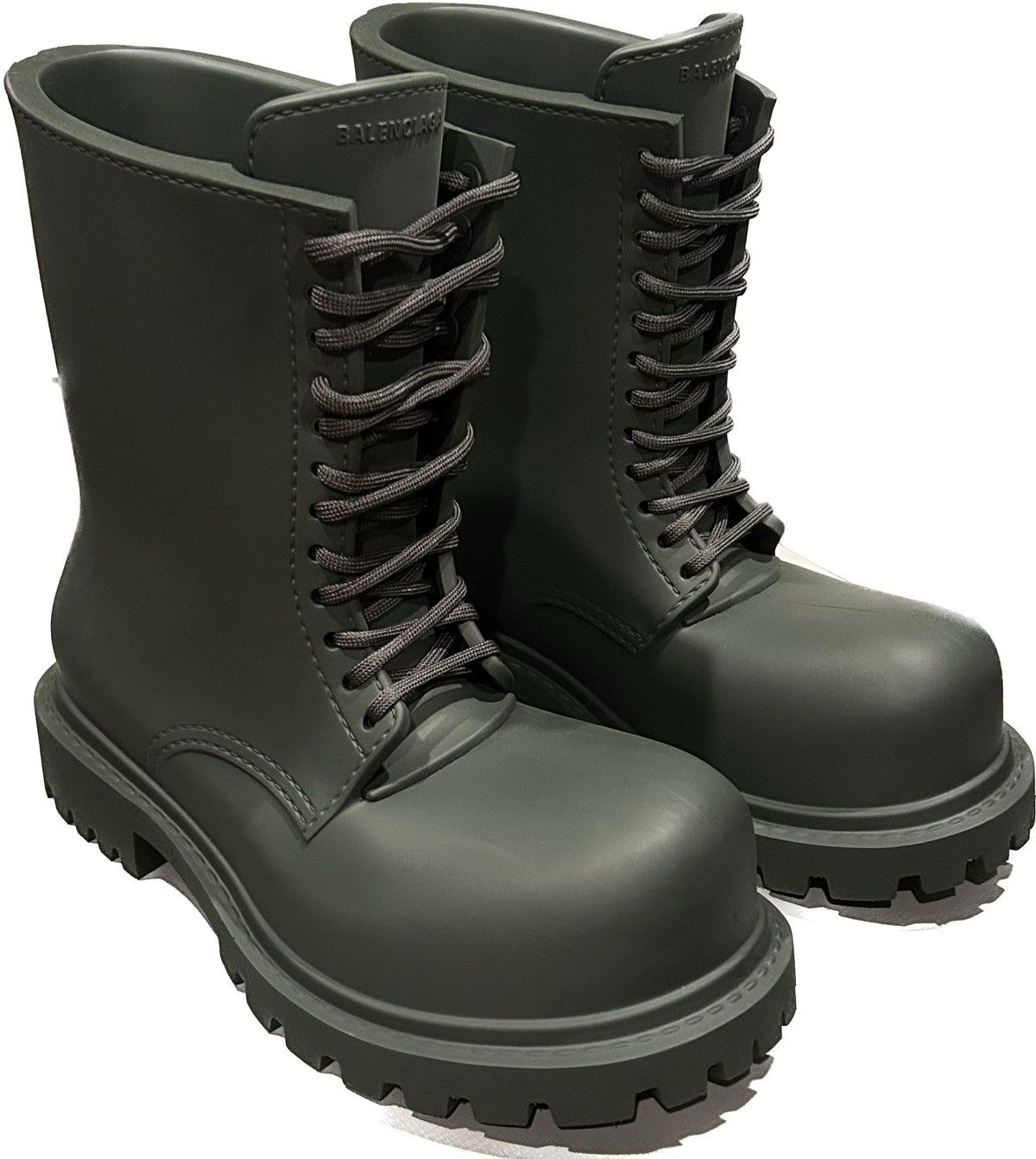 Balenciaga Balenciaga Steriod Boots Dark Khaki | Grailed