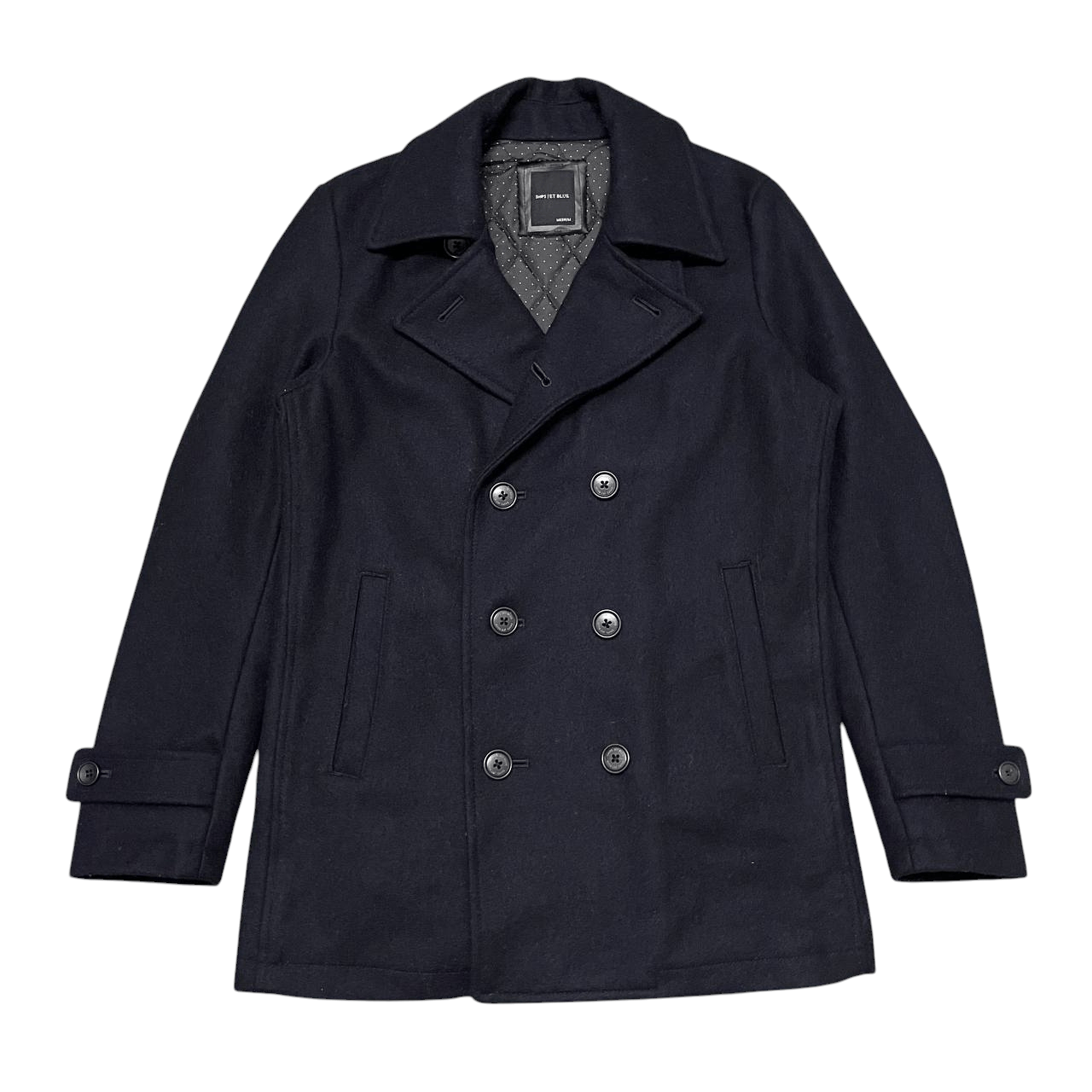 Ships × Ships Japan × Ships Jet Blue Vintage Ships Jet Blue Wool Coat ...