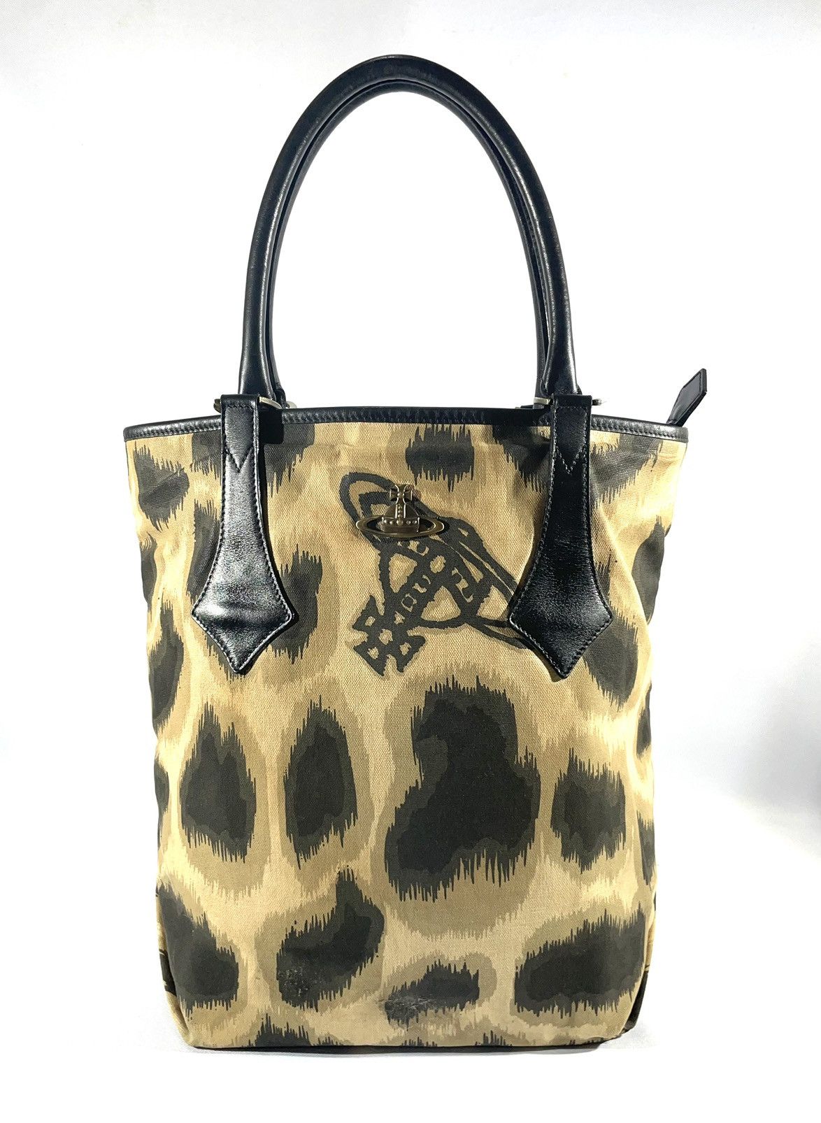 Vintage × Vivienne Westwood Canvas Leopard Orb Tote Bag | Grailed