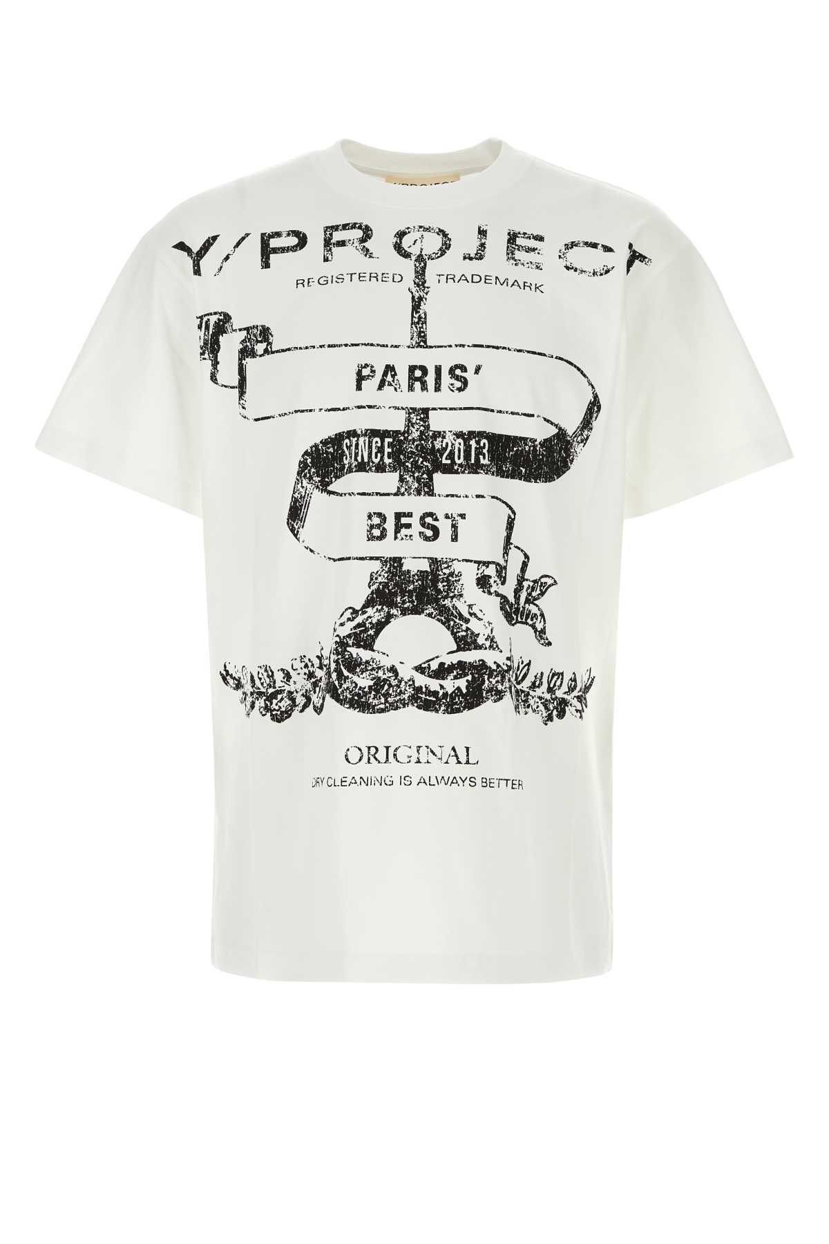 Y/Project White Cotton T-Shirt | Grailed