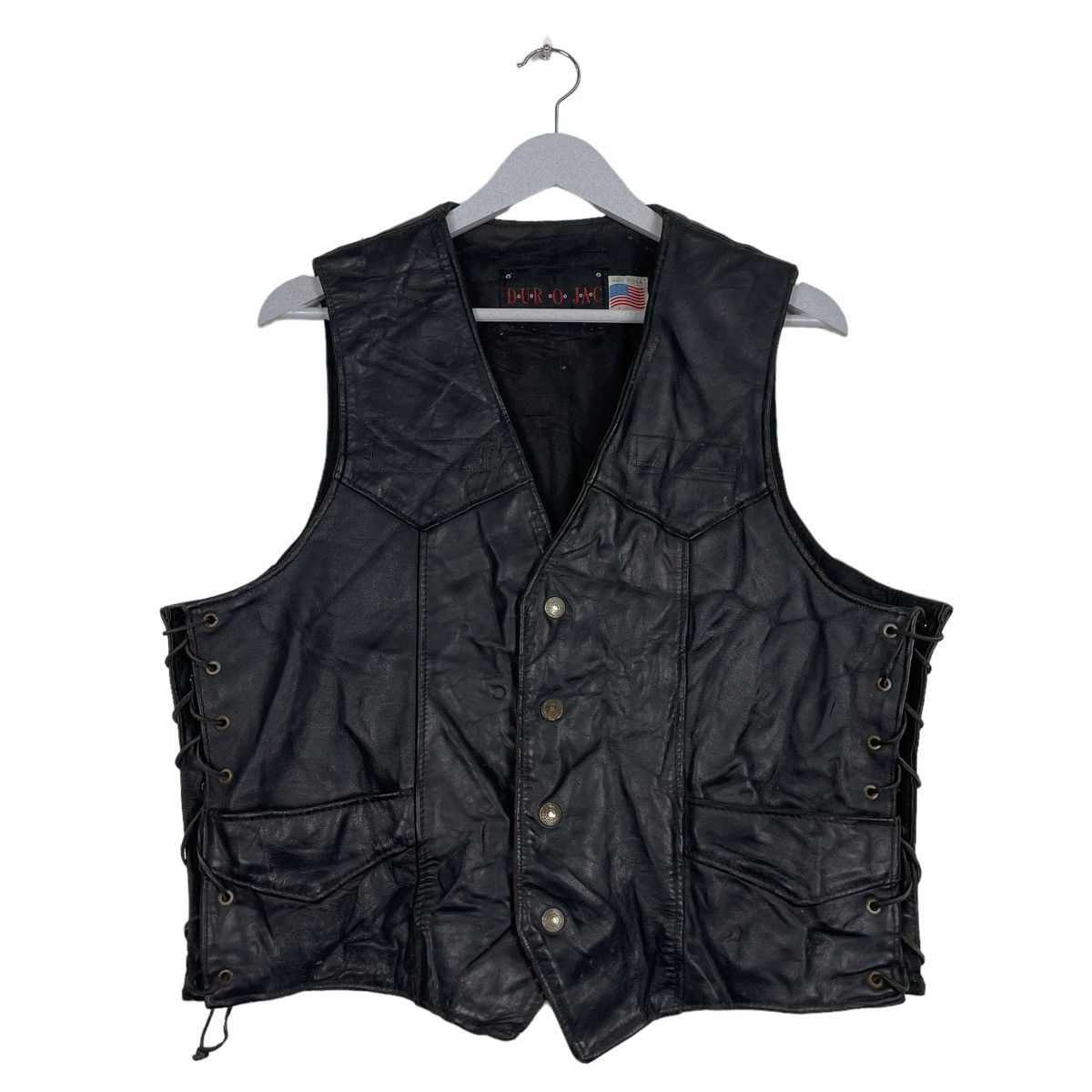 Schott × Vintage 💥SCHOTT DUROJAC LEATHER VEST JACKET | Grailed