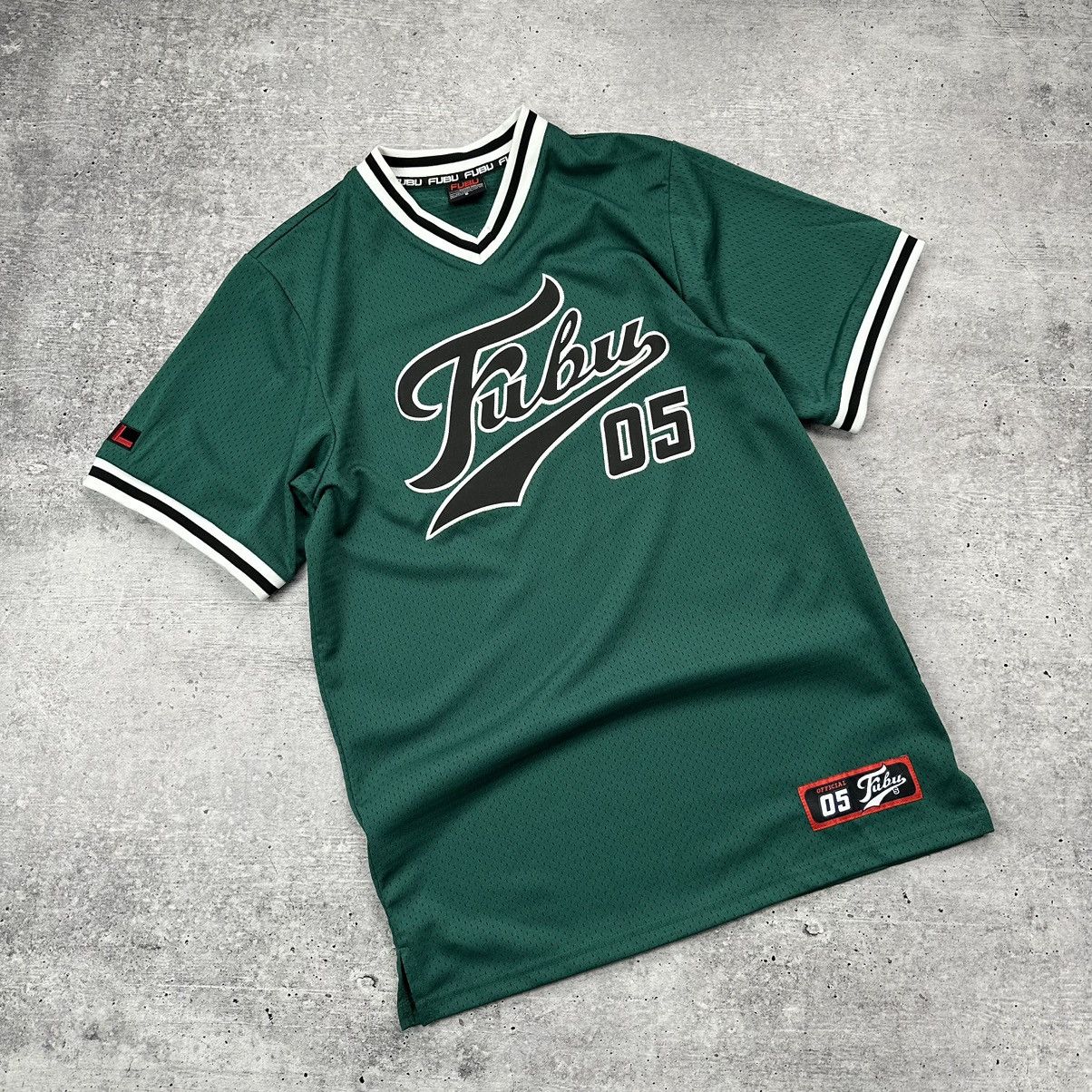 Fubu × Streetwear × Vintage Vintage 90s Fubu 05 Rap Jersey Y2K T-Shirt ...