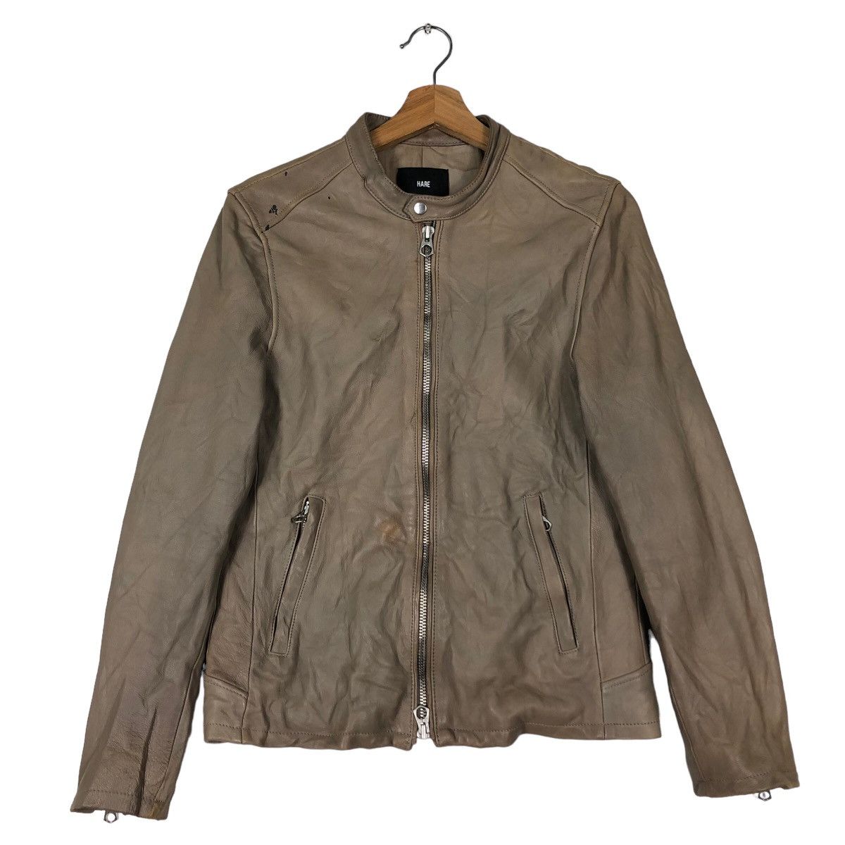 Japanese Brand × Leather Jacket 🔥Vintage Biker Leather Jacket Hare ...