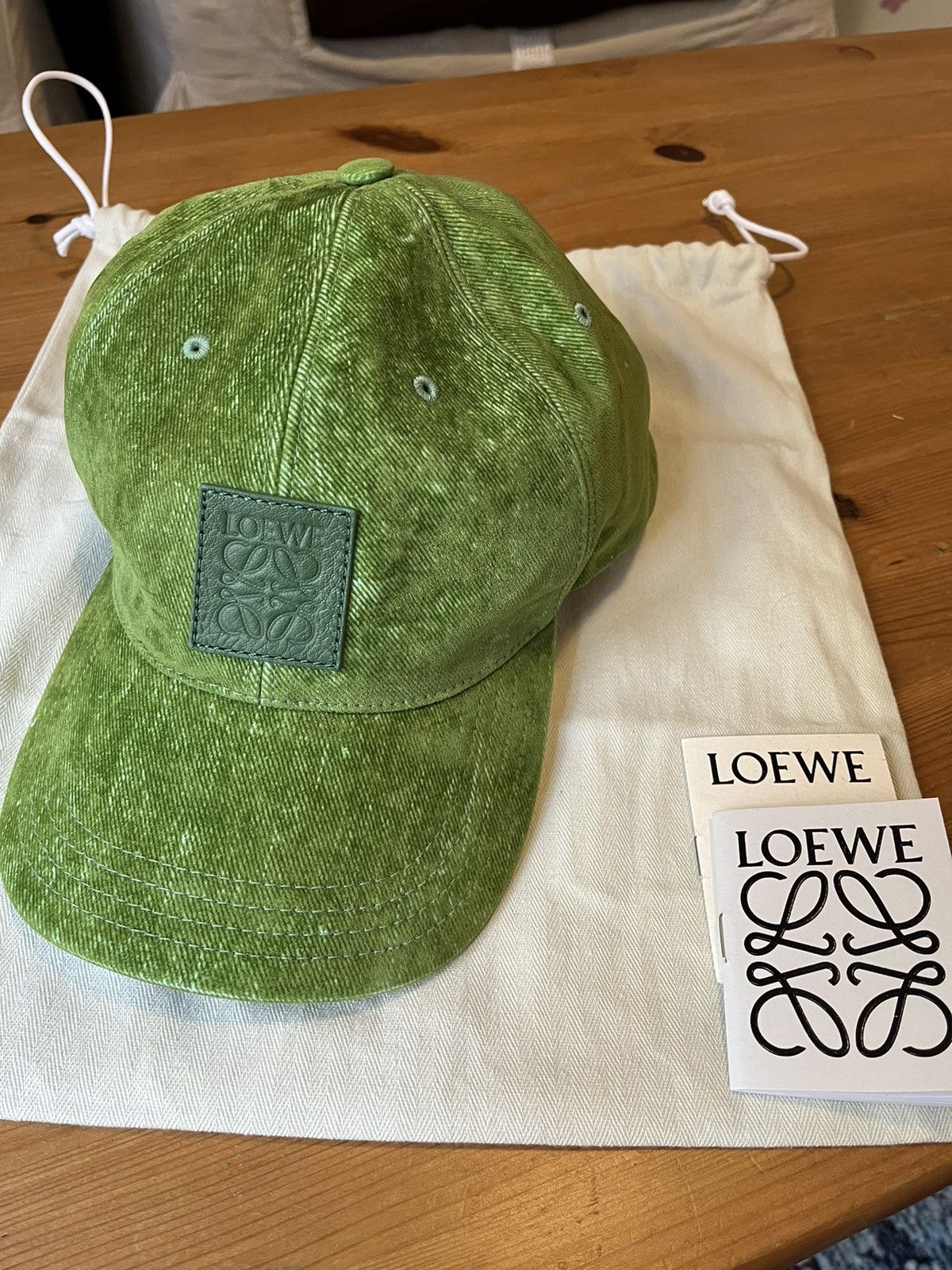 Loewe Patch cap in flocked denim | Grailed