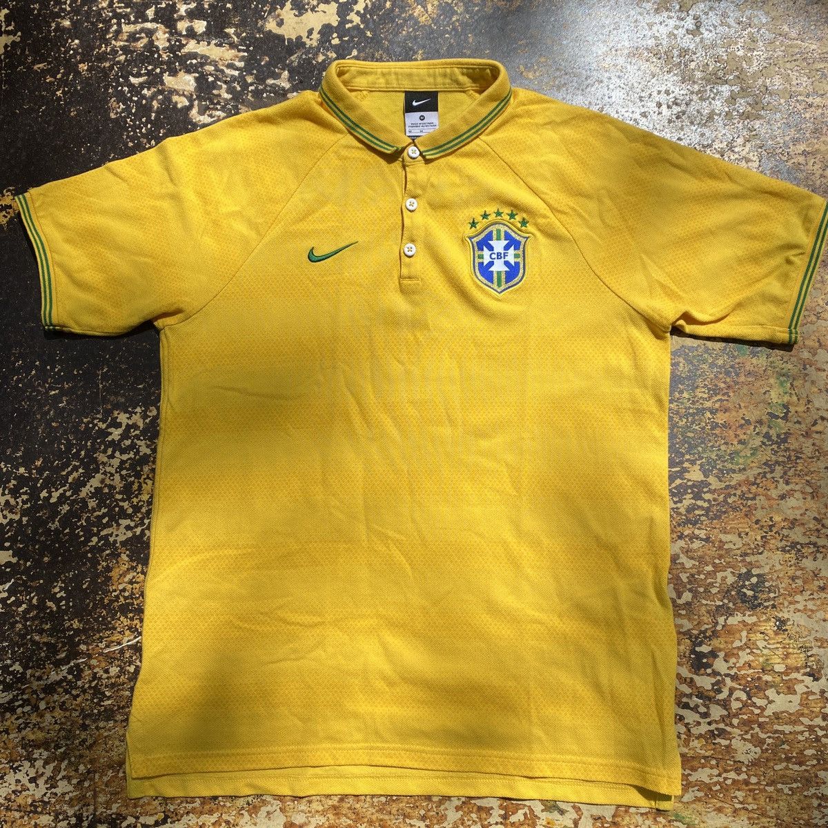 Nike Blokecore ⚽️ Nike Brazil 2014 Football Shirt Polo y2k rare M | Grailed