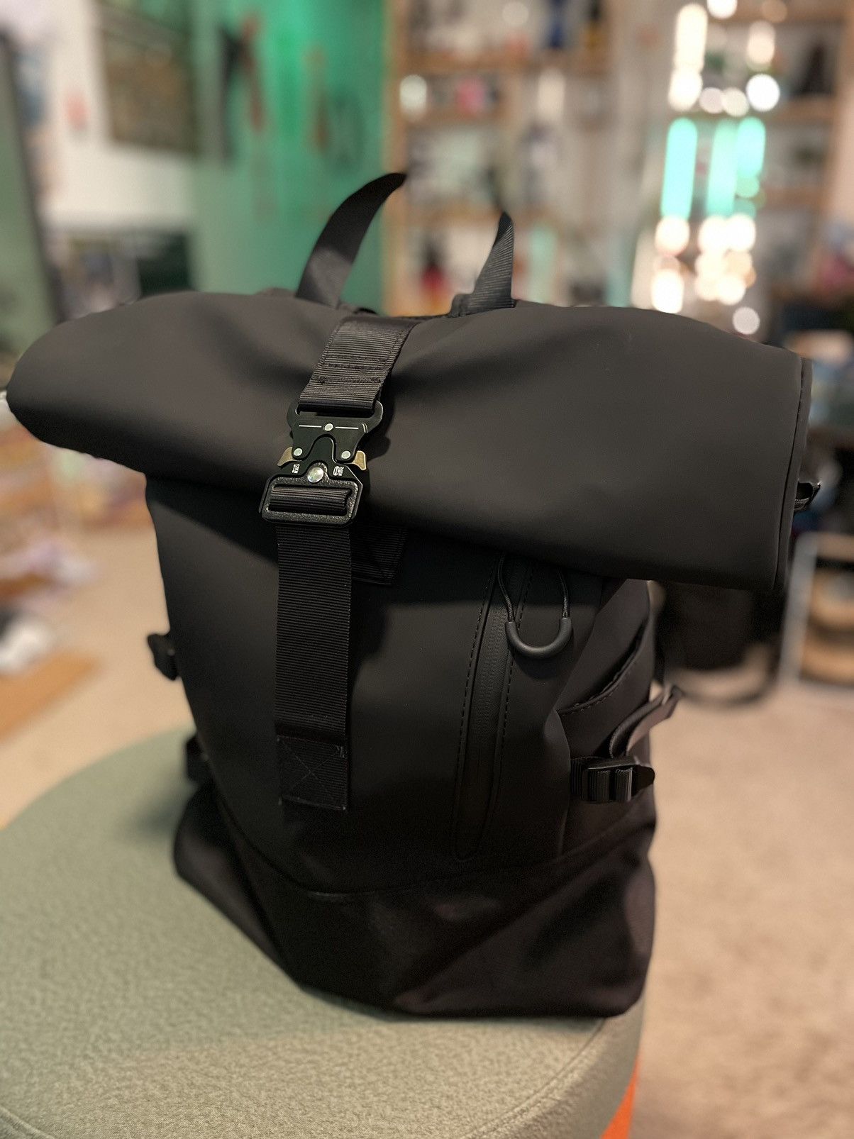 Streetwear Roller coaster metal buckle backpack roll top tech alyx camp ...
