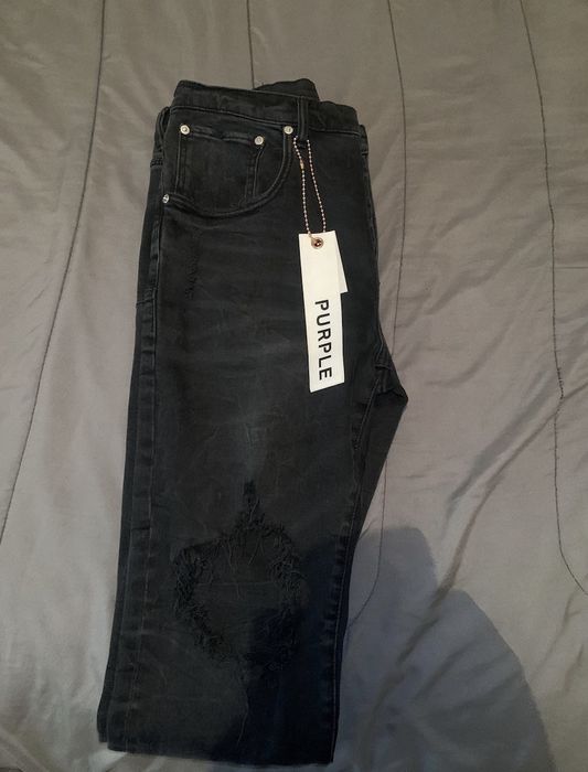 Purple Brand P002 Blowout Knees Distressed Slim-Straight Jeans | Grailed