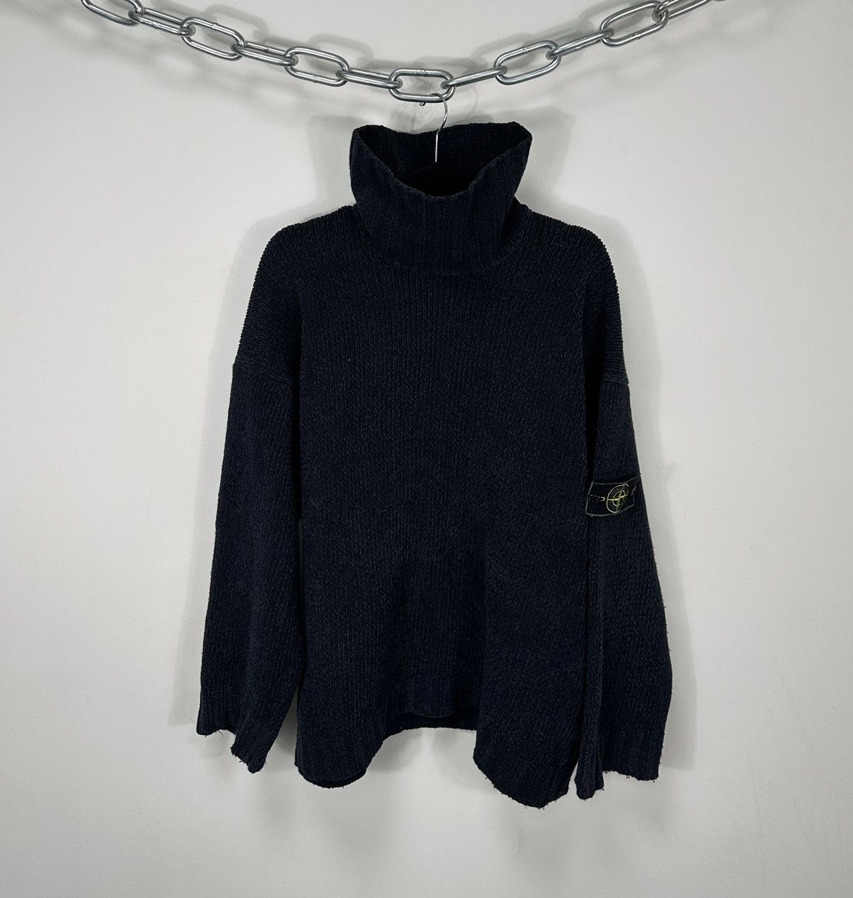 Stone Island Vintage Stone Island 1996 Rare Heavy Knit Turtleneck Sweater | Grailed