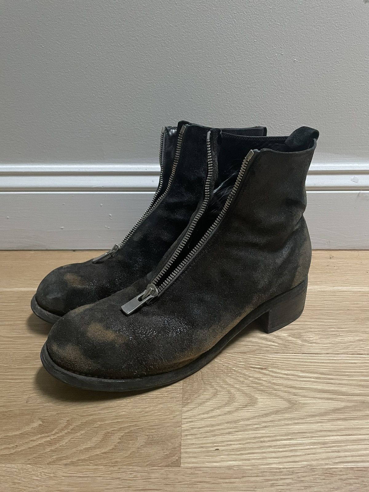Guidi Guidi PL1 Distressed Black Suede | Grailed