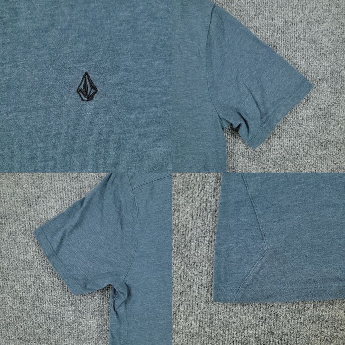 Volcom Volcom Polo Shirt Men's Medium Blue Embroidered Logo Short ...