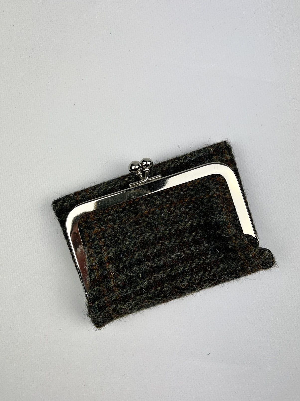 Vintage Harris Tweed woman wool wallet coin box vintage hand made | Grailed