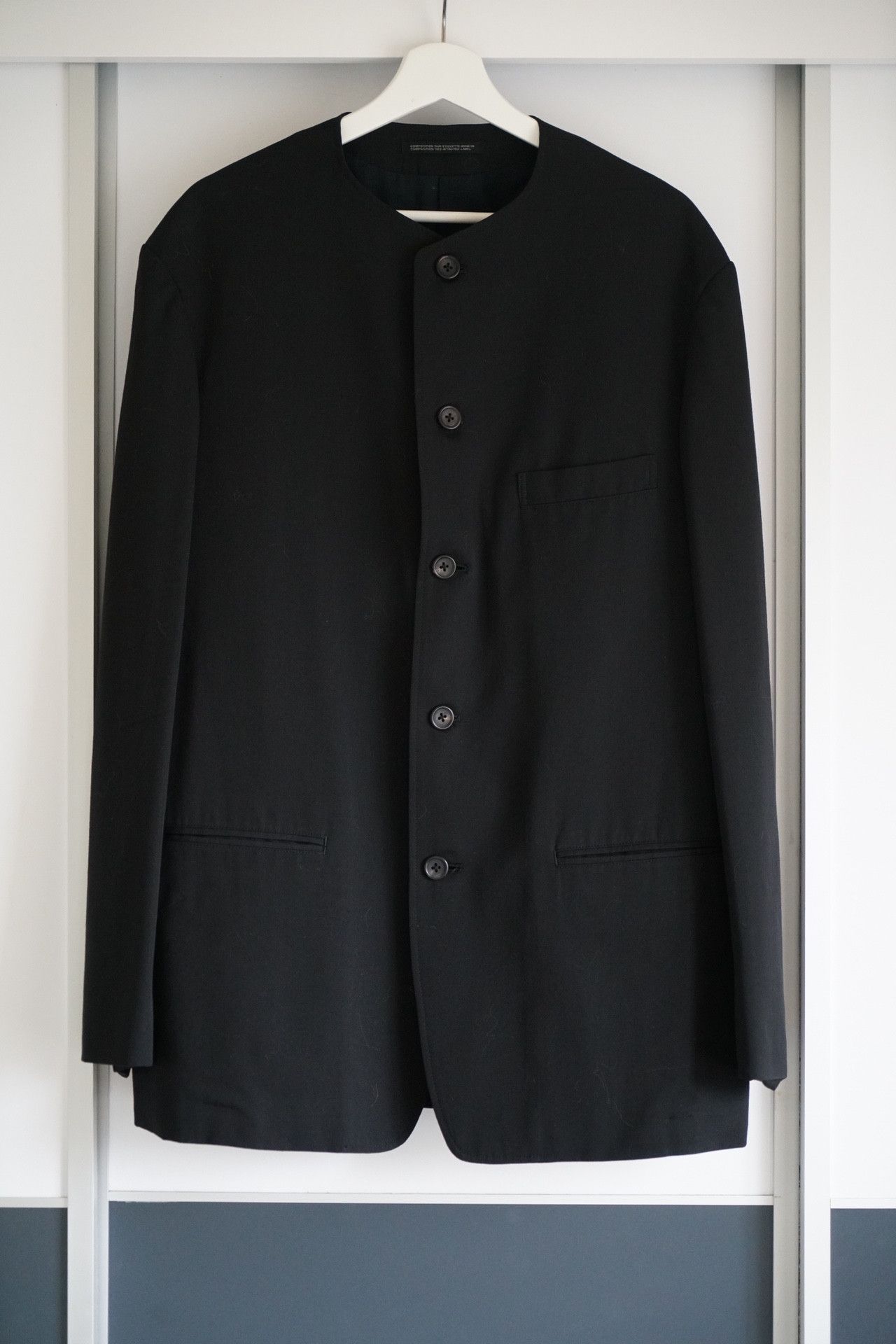 Yohji Yamamoto 00ss Collarless Jacket for Delinquent Boys | Grailed