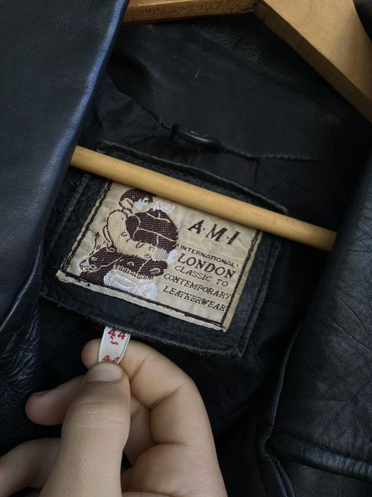 AMI Vintage AMI London perfecto leather jacket | Grailed