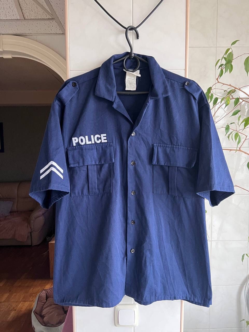 Avant Garde × Police × Streetwear Vintage Polizei Button Up Shirt 90s ...