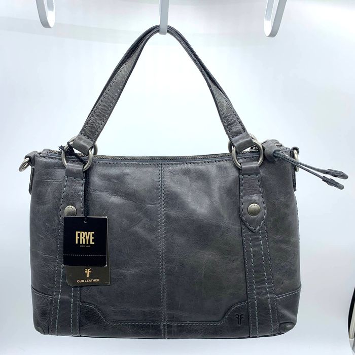 Frye FRYE Leather Handbag Melissa Medium Crossbody Gray Carbon | Grailed