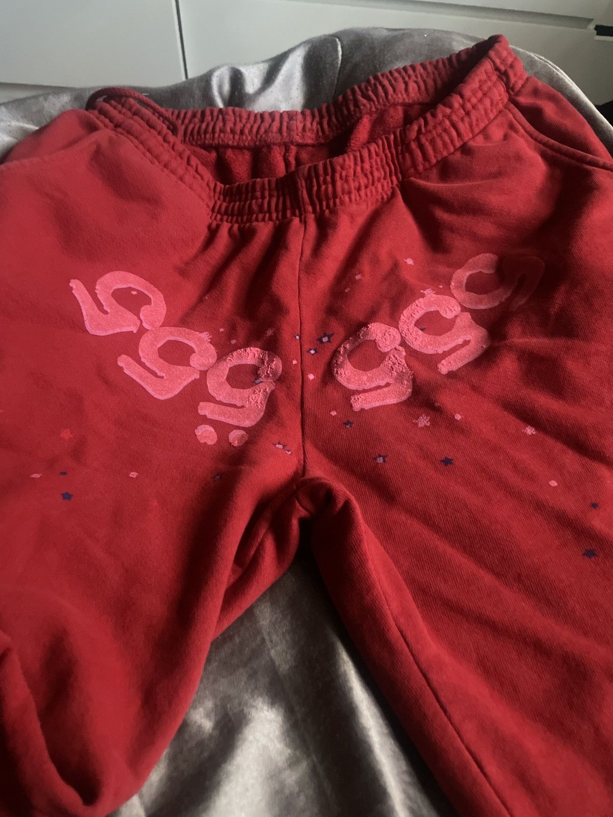 Sp5der Red Pink 555 Spider Sweats | Grailed