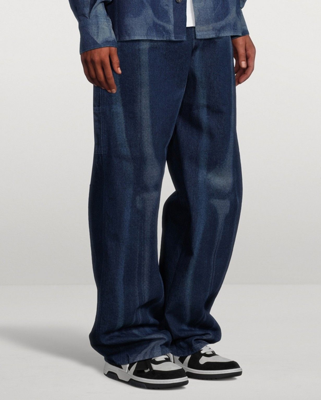 Off-White Body Scan Wide Leg Jeans | Grailed