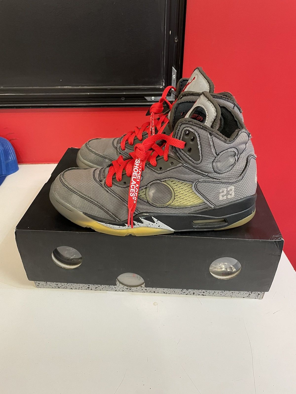 Jordan Brand × Off-White × Virgil Abloh Off-White Jordan 5 Muslin | Grailed